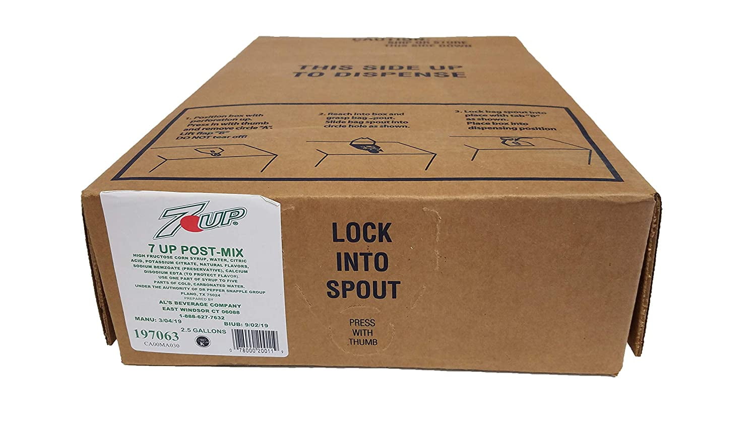 7Up (2.5 Gallon Soda Syrup BiB) - Walmart.com