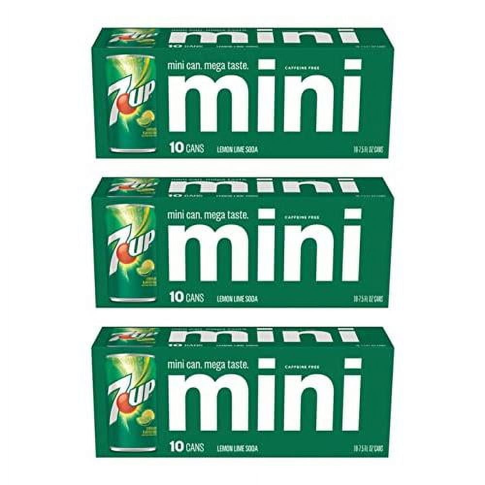 7Up Mini Cans, 10/Pack 7.5 Fl Oz, Total 30 Cans - Walmart.com