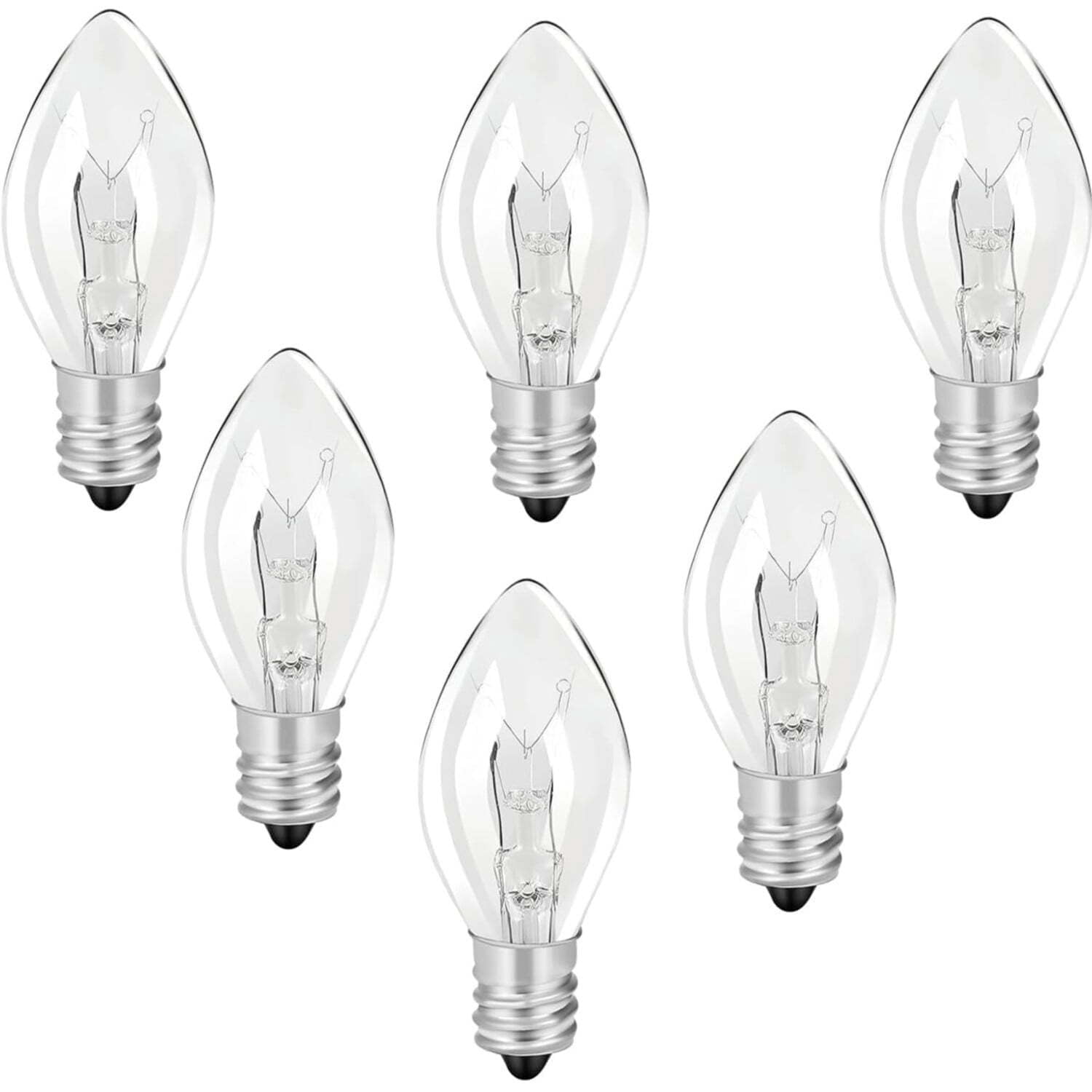 7W Incandescent Clear Decorative Light Bulbs, Multipurpose (12 Pack ...