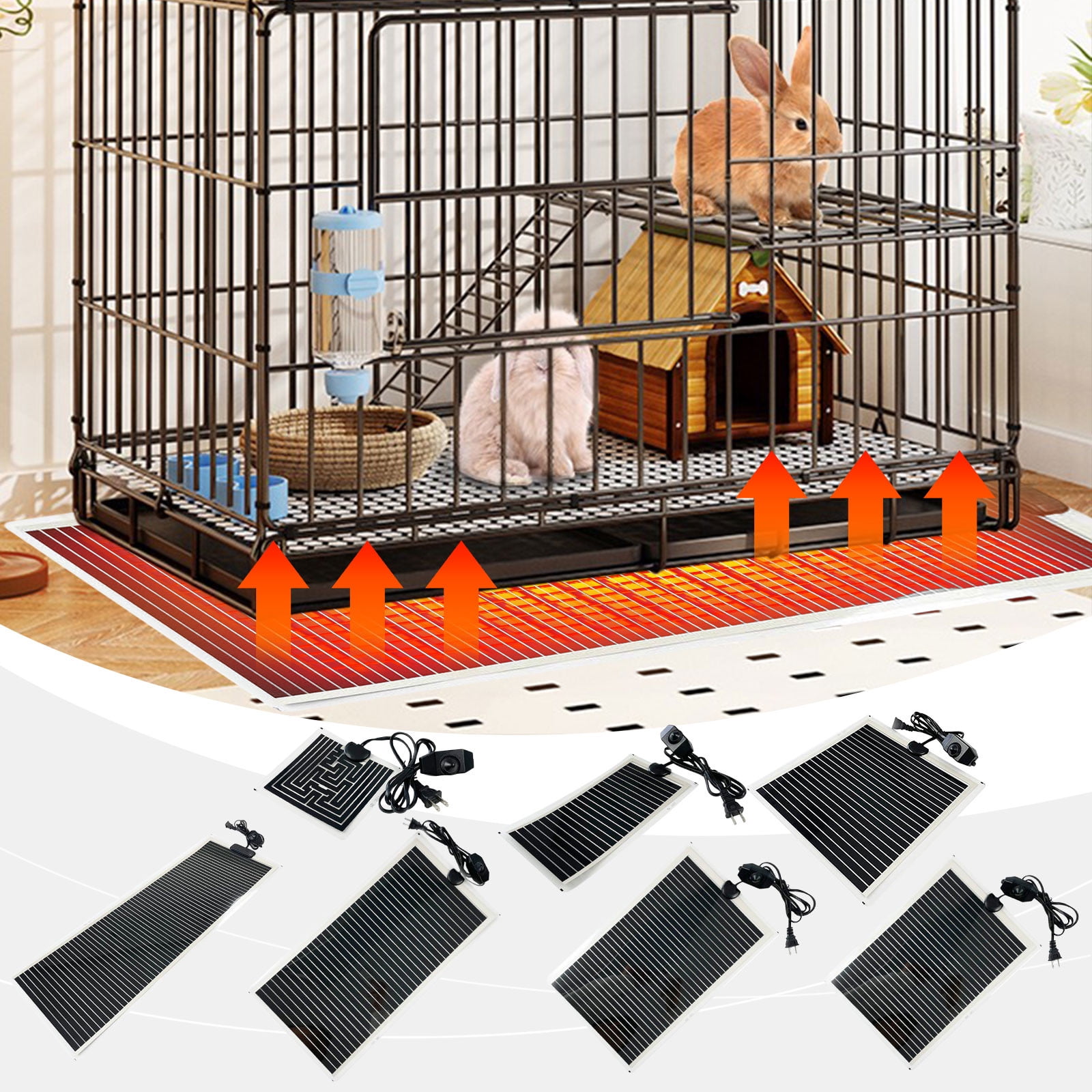 7W Reptile Heating Mat 110V, Reptile Heat Pad with Temperature ...