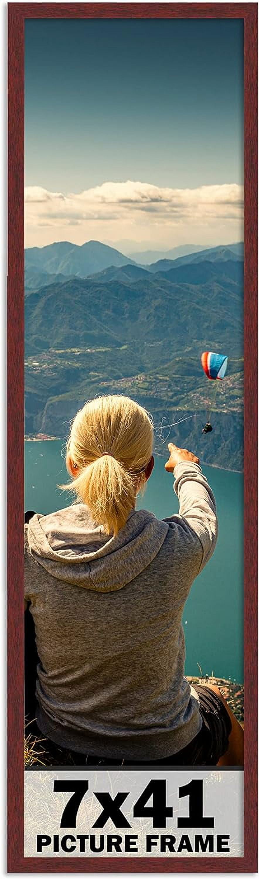 7X41 Frame Brown Mahogany Picture Frame Includes UV Plexiglass, Acid ...