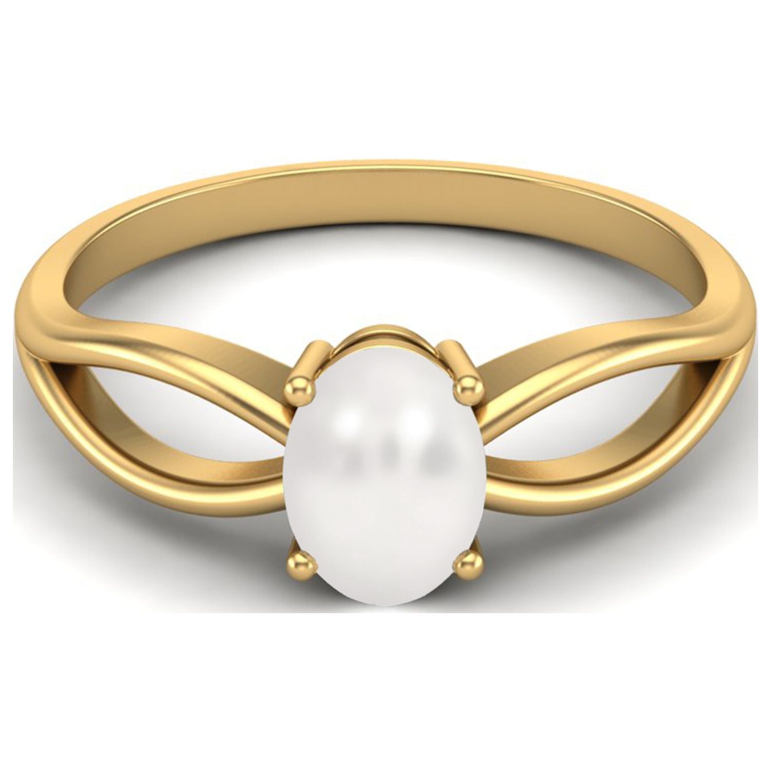 7X5 MM Oval Shape Pearl 925 Sterling Silver Gold Vermeil June ...