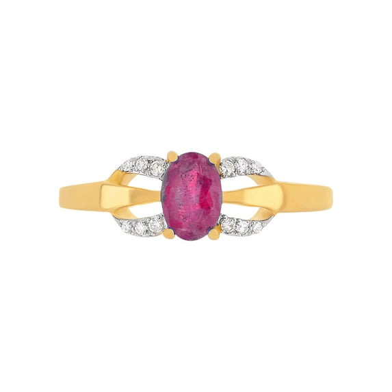 7X5 Mm Oval Cut Natural Ruby Gemstone 925 Sterling Silver Gold Plated ...
