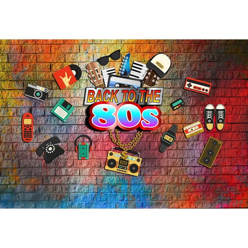 7X5FT Vinyl Photography Backdrops Color Graffiti Music Brick Wall Photo ...