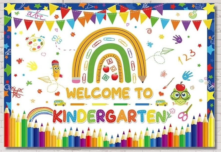 7X5Ft Back To School Photography Backdrop Welcome To Kindergarten ...