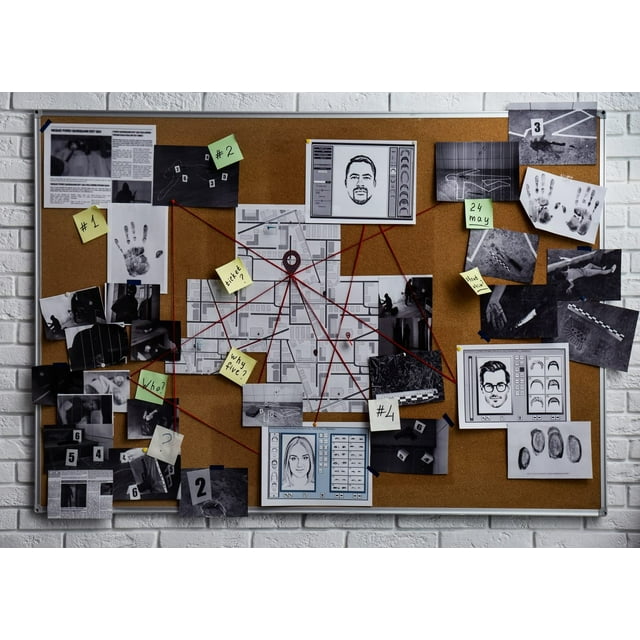 7X5Ft Fabric Spy Theme Detective Photography Backdrop Detective Board ...