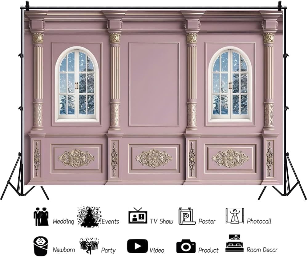 7X5Ft Indoor Wall Backdrop Inside Interior Retro Style Background ...