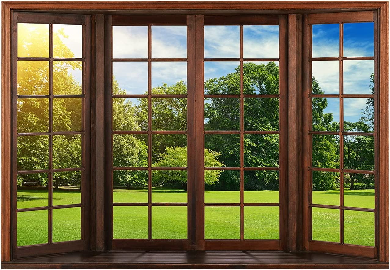 7X5Ft Office Background Video Conference Backdrop With Window ...