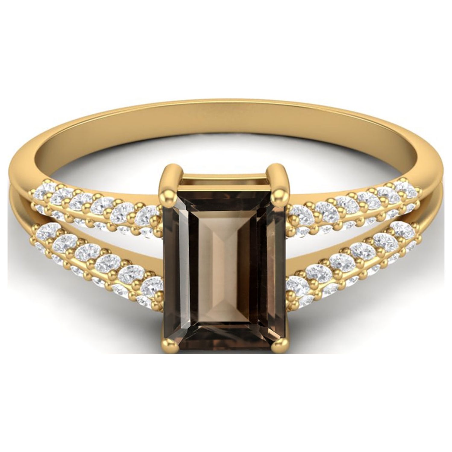 Sterling Silver Polished Smoky Quartz Ring - Walmart.com