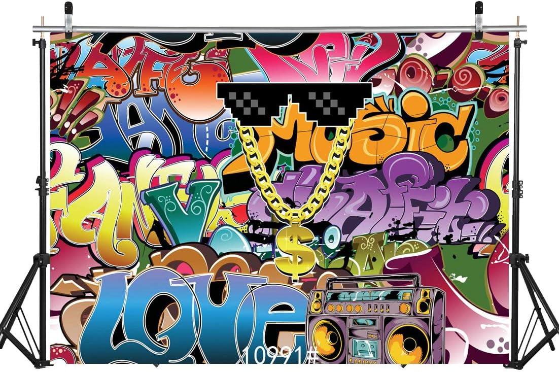 7X5ft Graffiti Backdrop Hip Hop Backdrop Vinyl Photography Backdrop ...