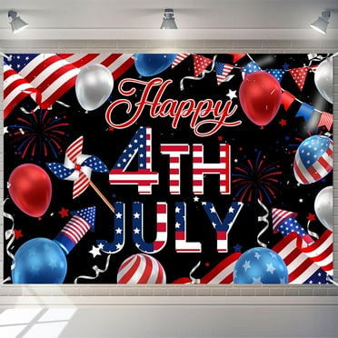 ZEYGC Large Independence Day Poster, 4th of July Backdrops Banner party ...