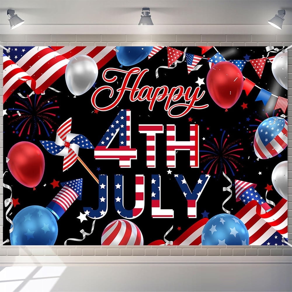 7X5ft Happy 4th of July Backdrop Fourth of July Decorations American ...