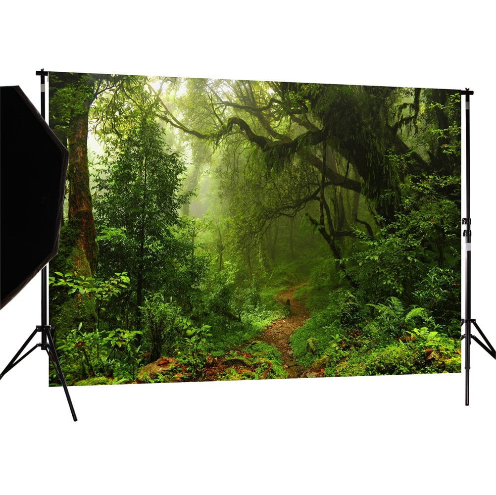 7X5ft Jungle Forest Photography Backdrop Photo Background Studio Prop ...