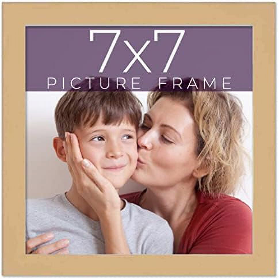 7X7 Frame Beige Real Wood Picture Frame Width 0.75 Inches | Interior ...
