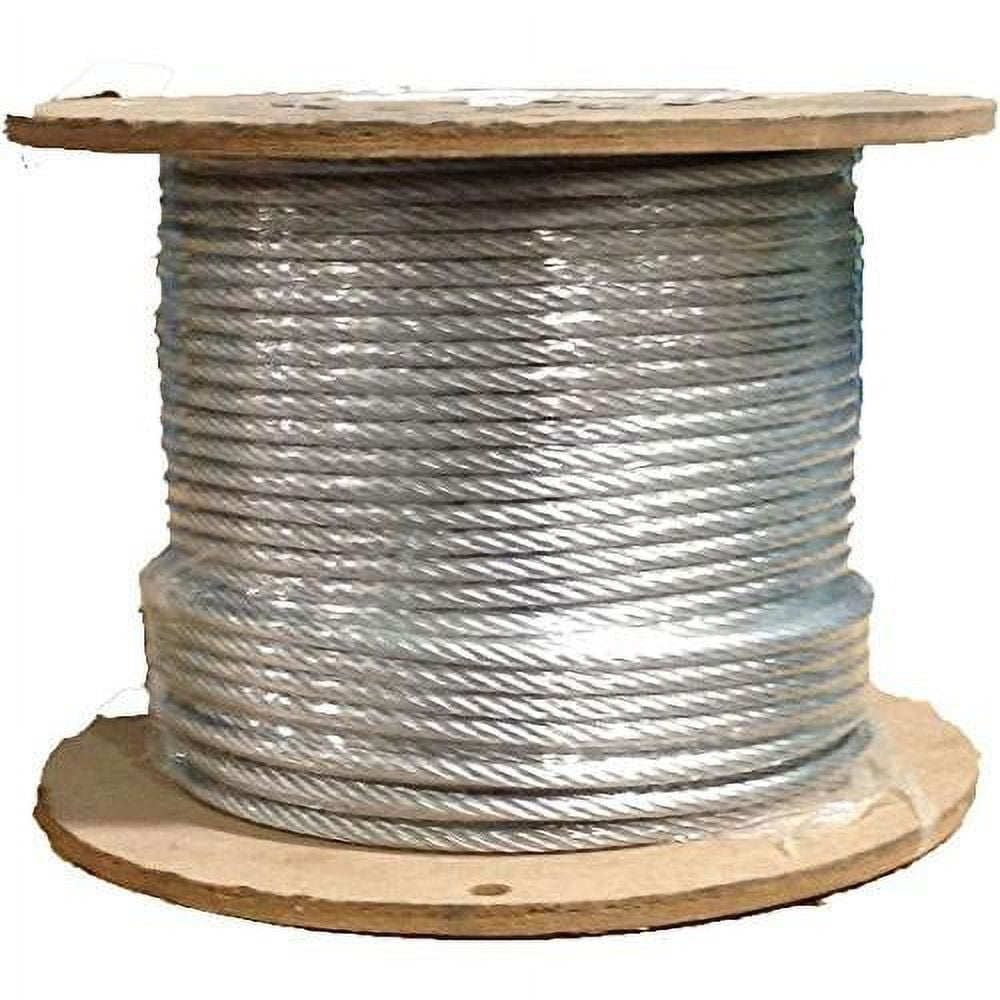 7X7 Galvanized Aircraft Wire Rope Cable 500' Reel - Walmart.com