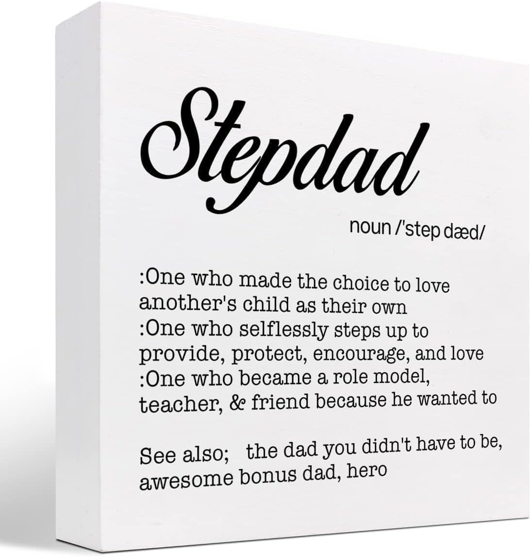7X7 Inch Bonus Dad Gifts,Stepdad Father'S Day Gifts,Birthday Gifts For ...