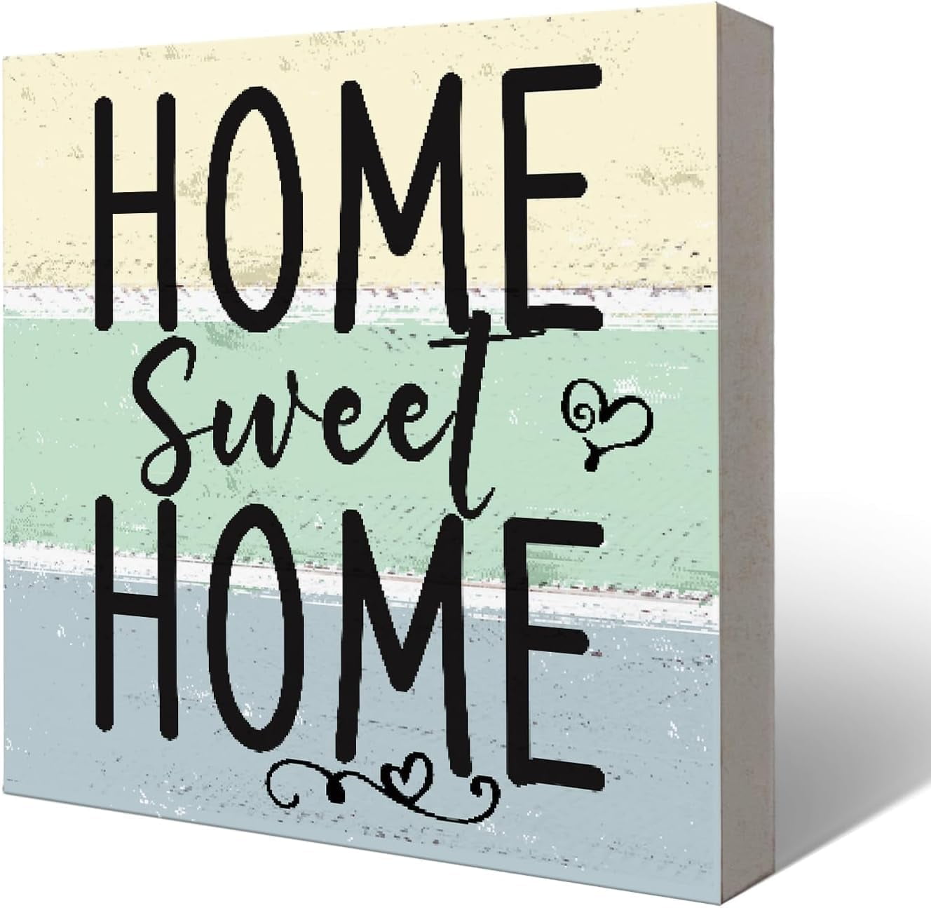 7X7 Inch Home Sweet Home Sign,Wood Box Sign Rustic Farmhouse,Spring ...