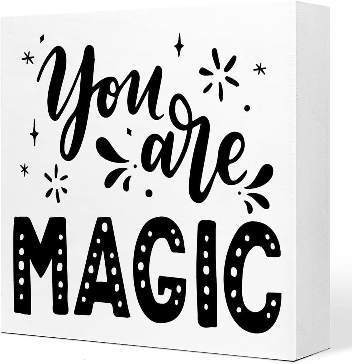 7X7 Inch Inspirational Office Wood Box Sign Desk Decor,Motivational ...