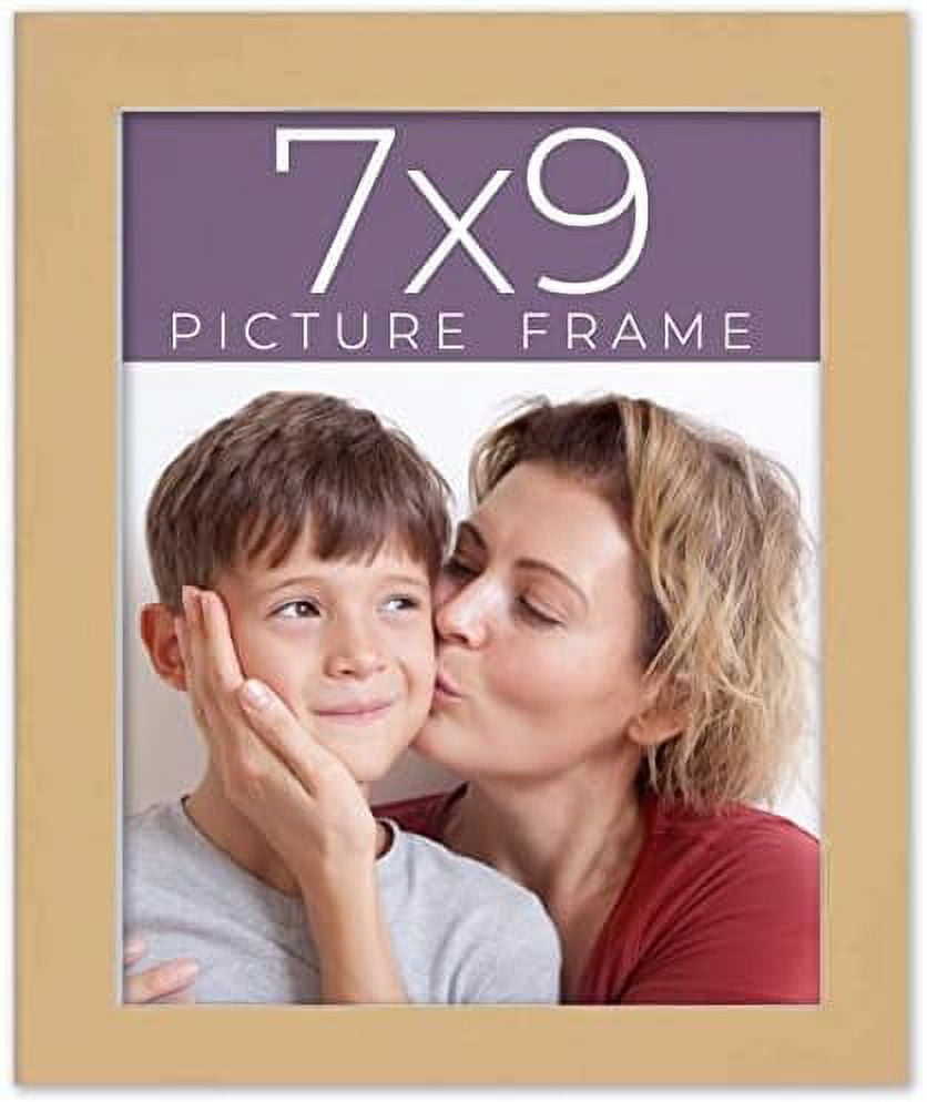 7X9 Frame Beige Real Wood Picture Frame Width 0.75 Inches | Interior ...