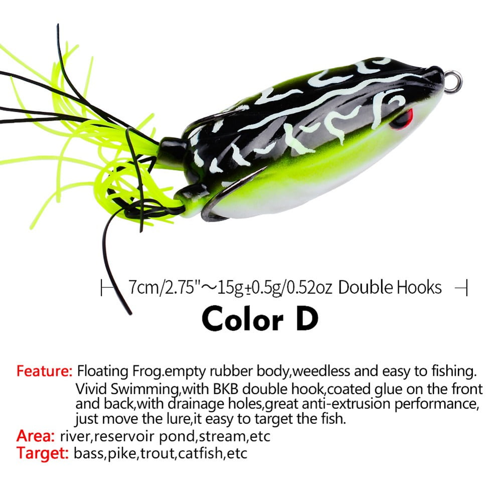7cm Frog Silicone Soft Bait Frog Spinner Squid Thunder Jig Imitation ...