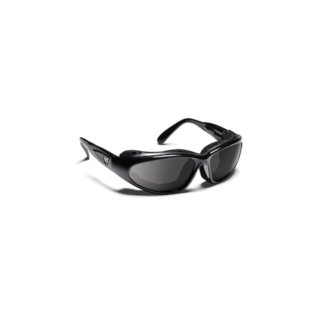7eye Cape Sharp View Polarized Gray Sunglasses- Glossy Black - Small ...