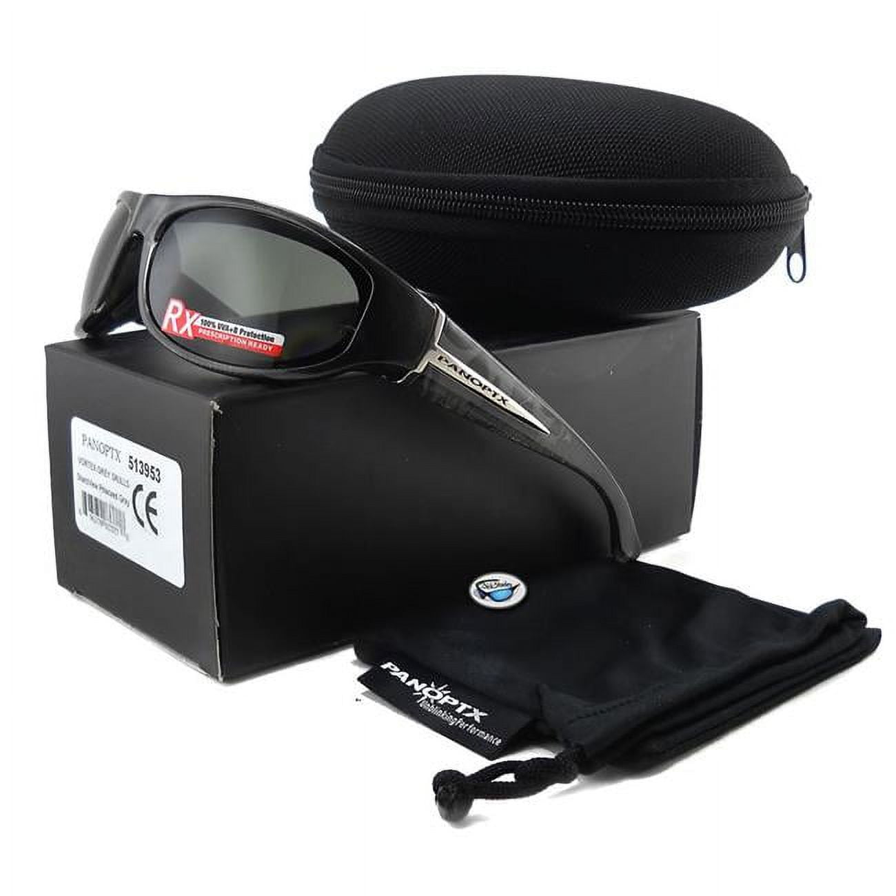 7eye by Panoptx Vortex Silver Skull Frame with SharpView Polarized Gray ...