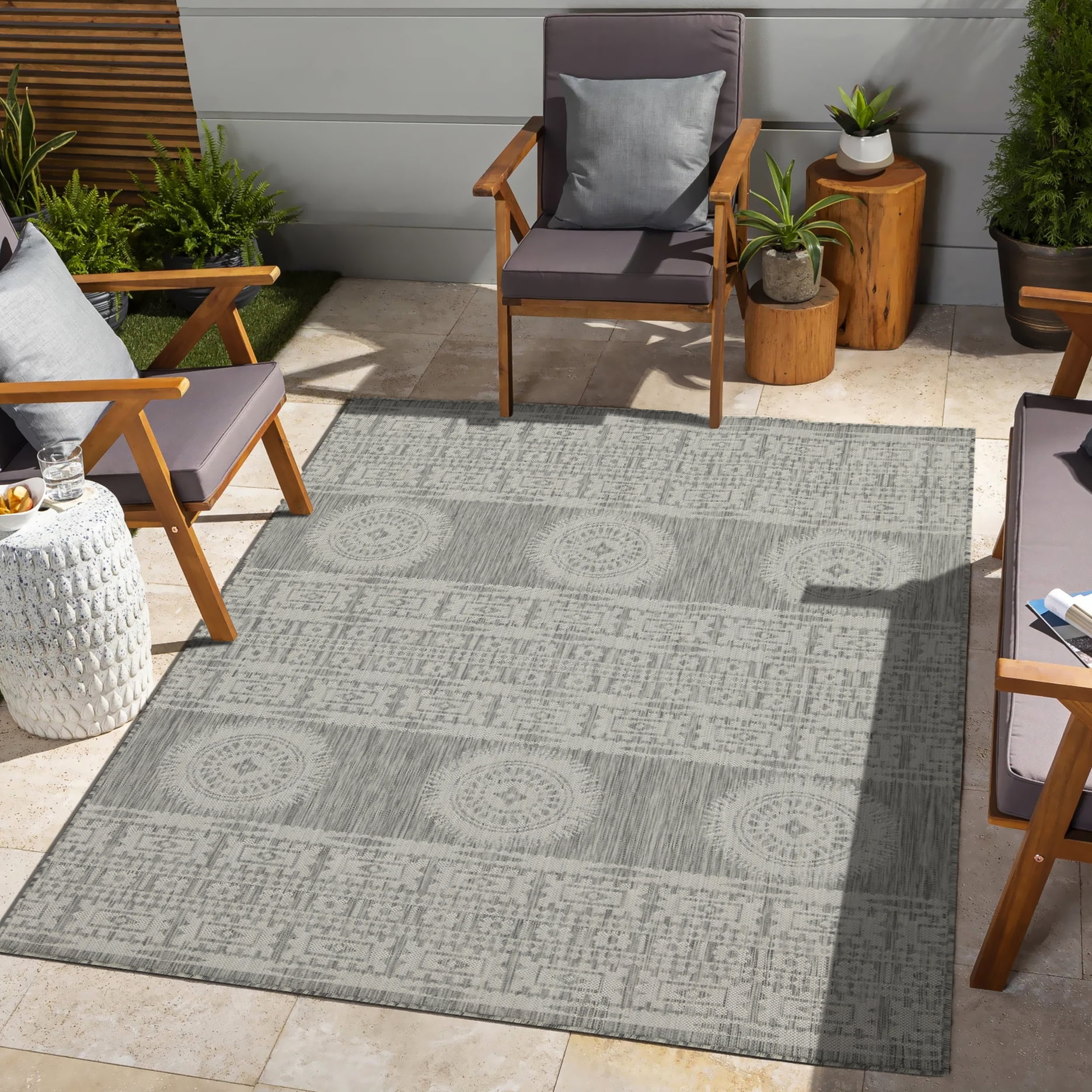 7ft. 10in. X 10ft. 3in. Indoor/outdoor Area Rug Sunshine Gchar2024 ...