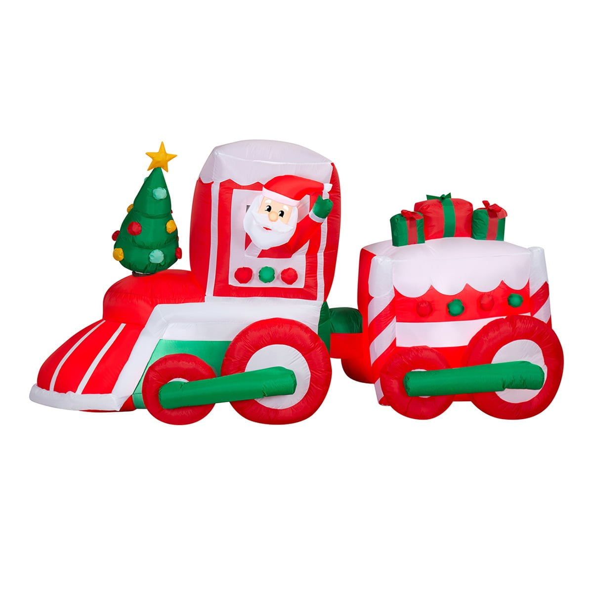 7ft Airblown Santa Vintage Train Christmas Inflatable - Walmart.com