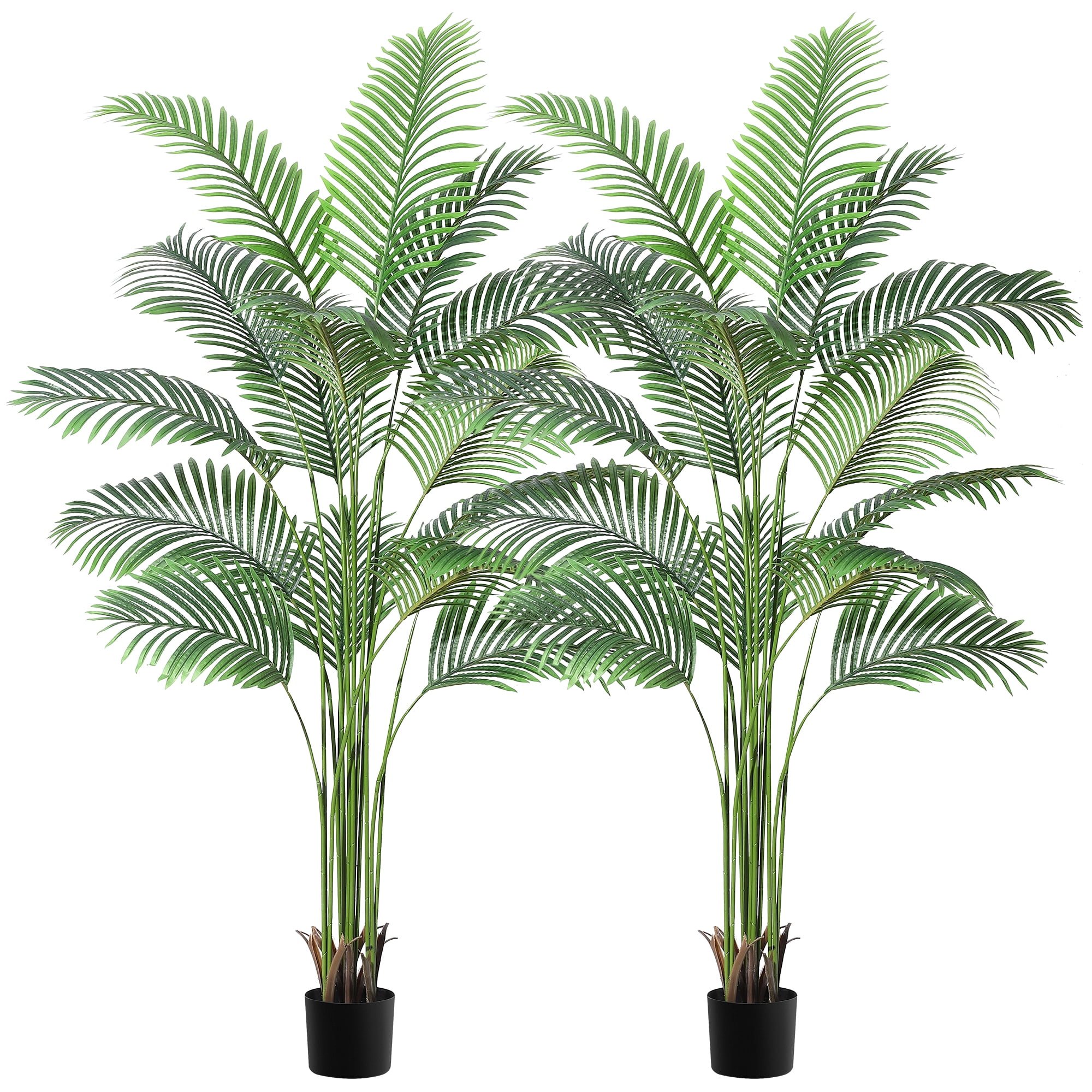 7ft Artificial Areca Palm Tree - Lifelike Faux Tropical Plant for Home ...