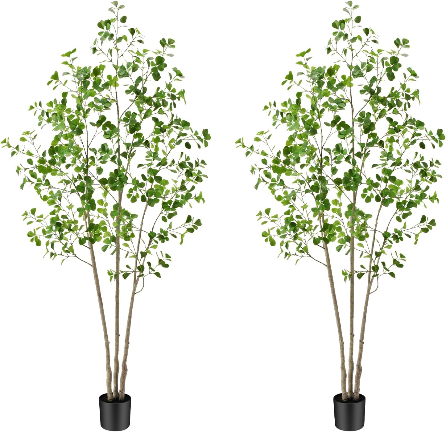 7ft Artificial Ficus Tree with Heart-Shaped Leaves - Lush & Full ...