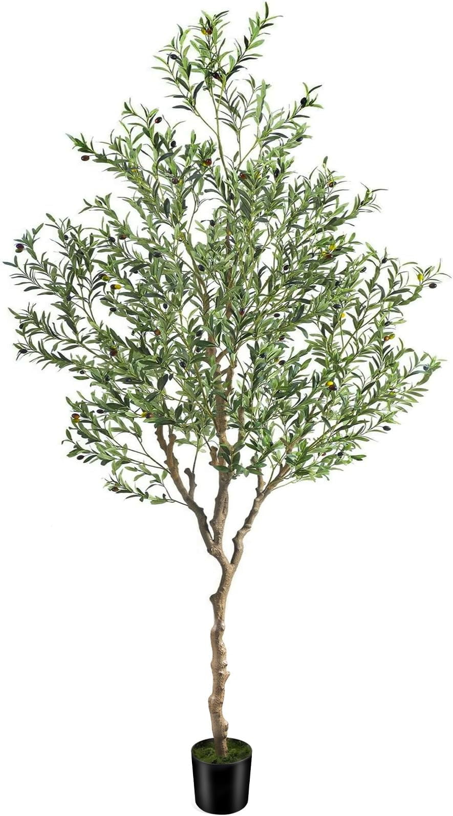 7ft Artificial Olive Tree Potted, Faux Indoor with Trunk & Lifelike ...