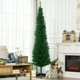 7ft Artificial Pencil Slim Light Green Christmas Tree Unlit-Tall Skinny ...