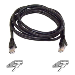 7ft CAT6 Ethernet Patch Cable Snagless RJ45 M/M Black - patch cable - 7 ...