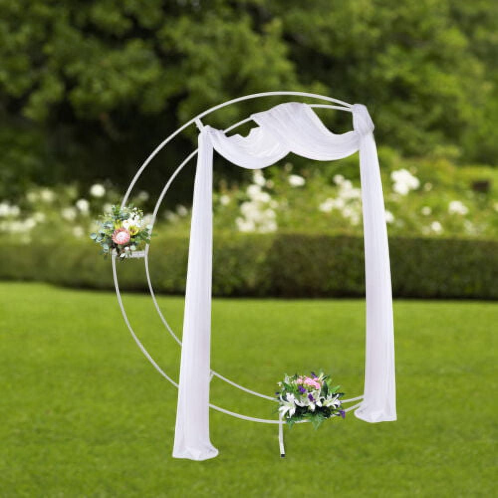 7ft Crescent Moon Wedding Arch Stand Curved Flower Balloon Frame White ...