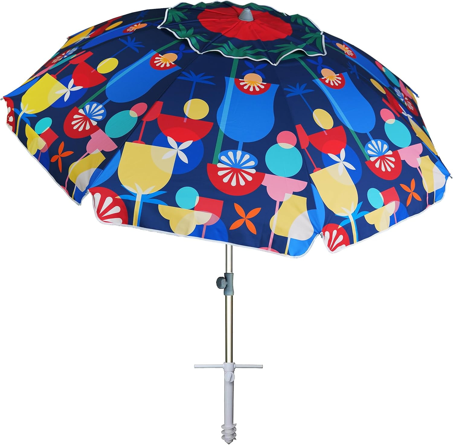 7ft Fantasy Design Heavy Duty High Wind Beach Umbrella Parasols with UV ...