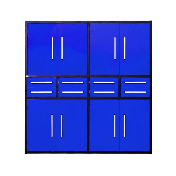 7ft Garage Storage Cabinet,8 Drawers, 4 Cabinets,Blue - Walmart.com