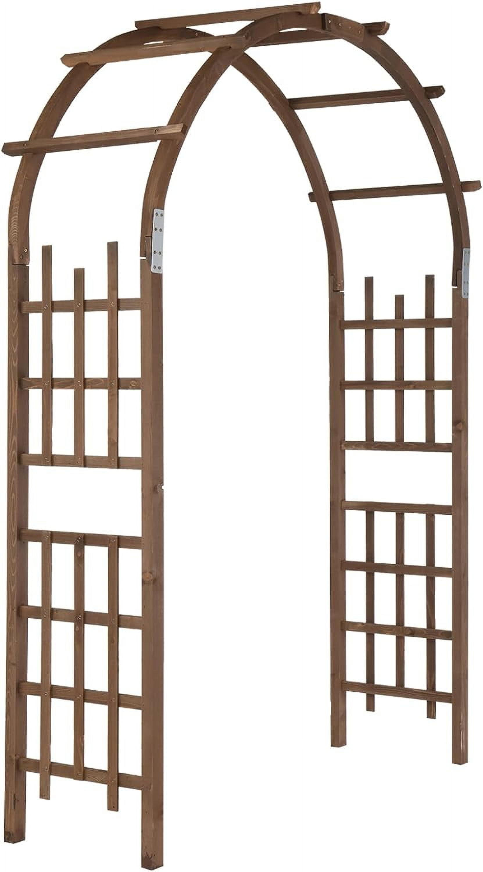 7ft Garden Arch Outdoor Garden Arbor Rustic Fir Wood Wooden Archway ...