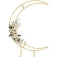 7ft Gold Metal Crescent Moon Wedding Arch Stand, Curved Flower Balloon ...