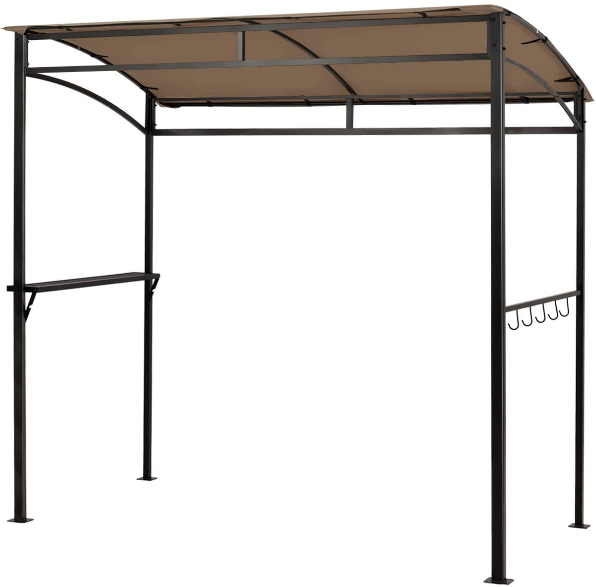 7ft Grill Gazebo, Patio Barbecue Canopy with Serving Shelf and Storage ...