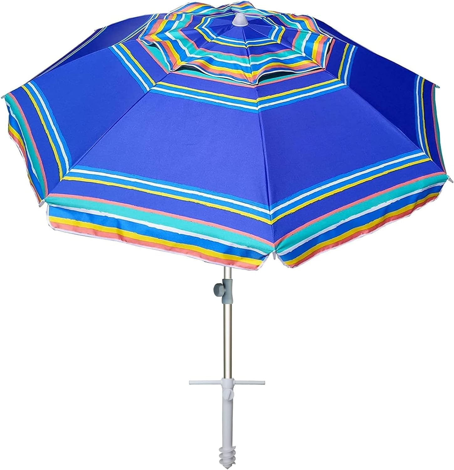 7ft Heavy Duty High Wind Beach Umbrella Parasols with sand anchor ...