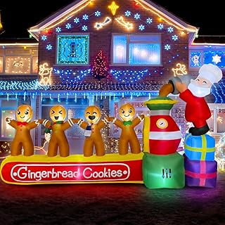 7ft Inflatable Christmas Gingerbread Cookies Machine Decoration, LED ...