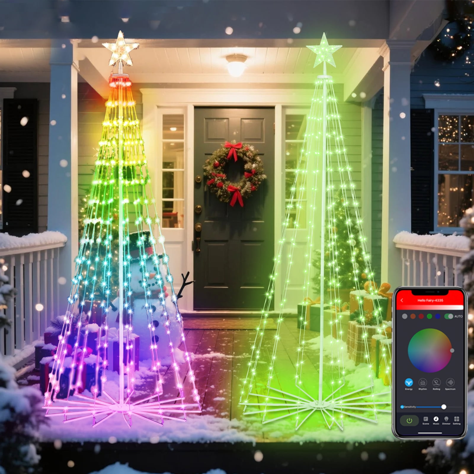 7ft Led Christmas Tree – 370 Lights, Star Topper,smart App & Remote ...