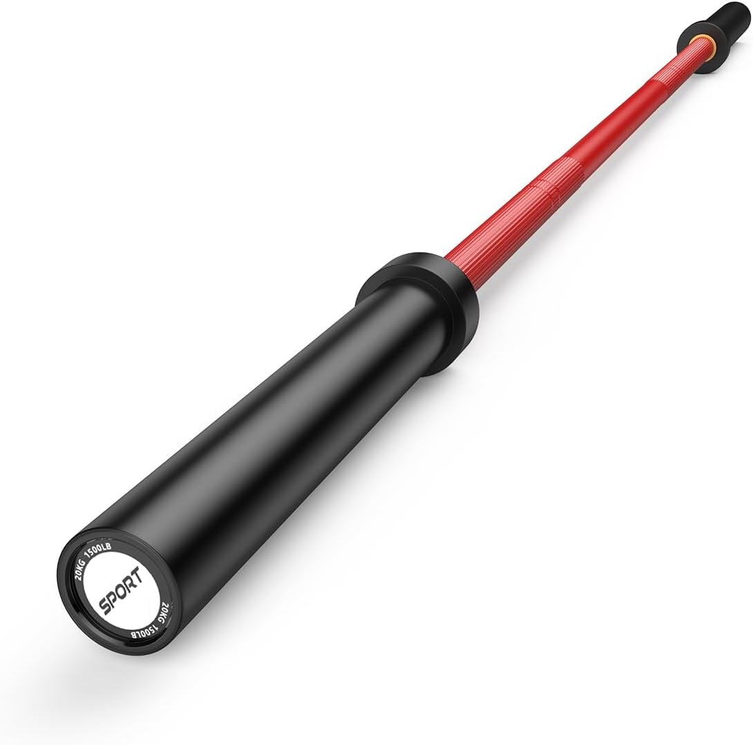 7ft Olympic Barbell Bar, 44LB Load 1500 lbs Capacity, Weight Bars for ...