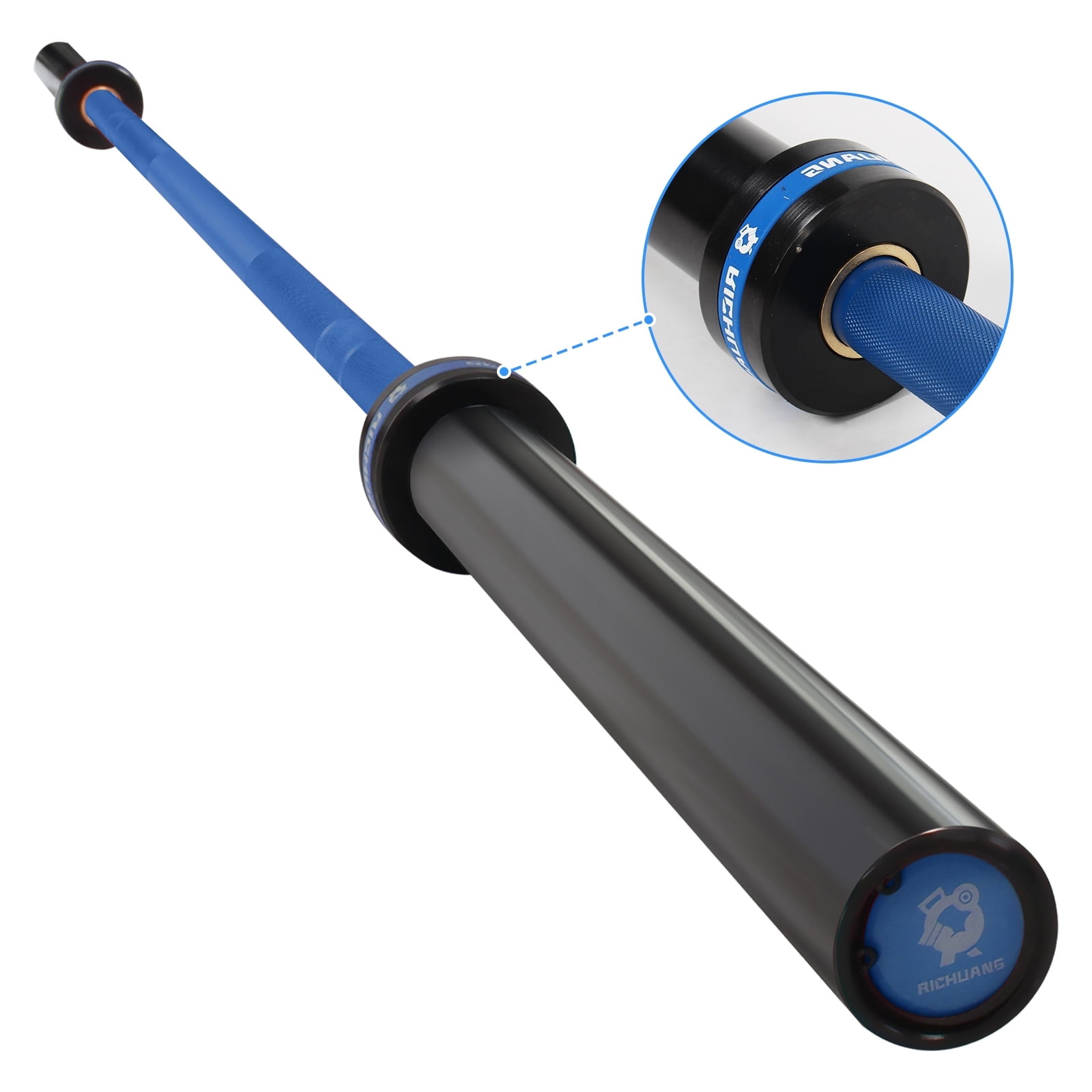 7ft Olympic Barbell Bar 45LB(22kg) Barbell,800LBS Capacity Bench Press Bar for 2 Inch Weight ...