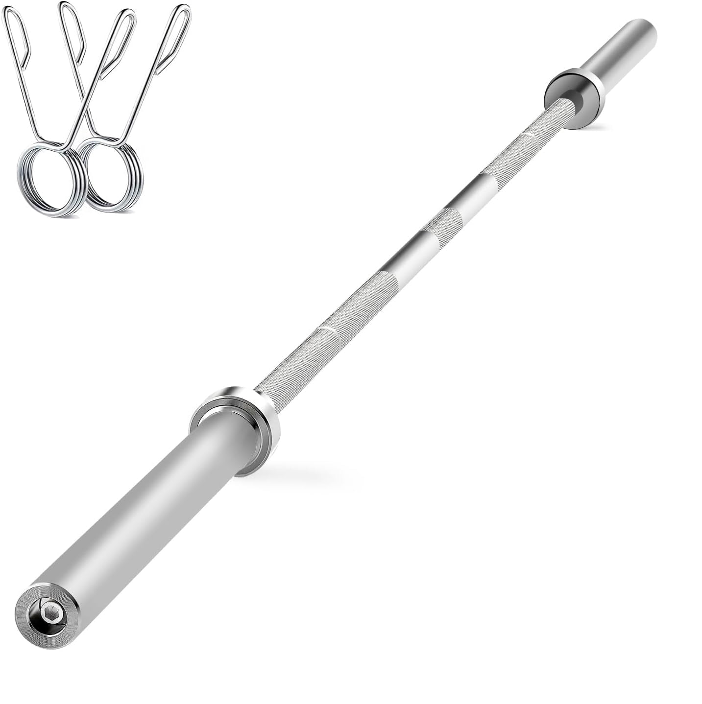 7ft Olympic Barbell Bar - Heavy-Duty Chrome Steel, 700 lbs Capacity, 2 ...