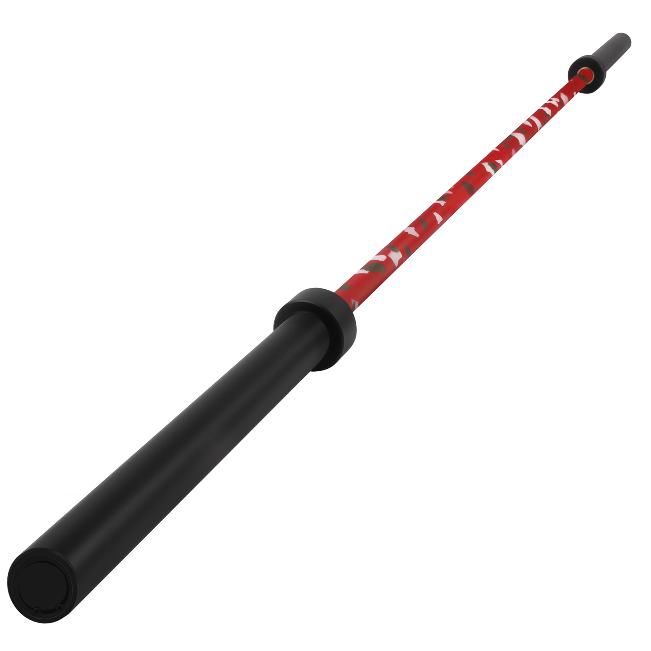 HSUURY Non-Slip 7 ft Olympic Barbell for Weightlifting Red, 44 lb ...