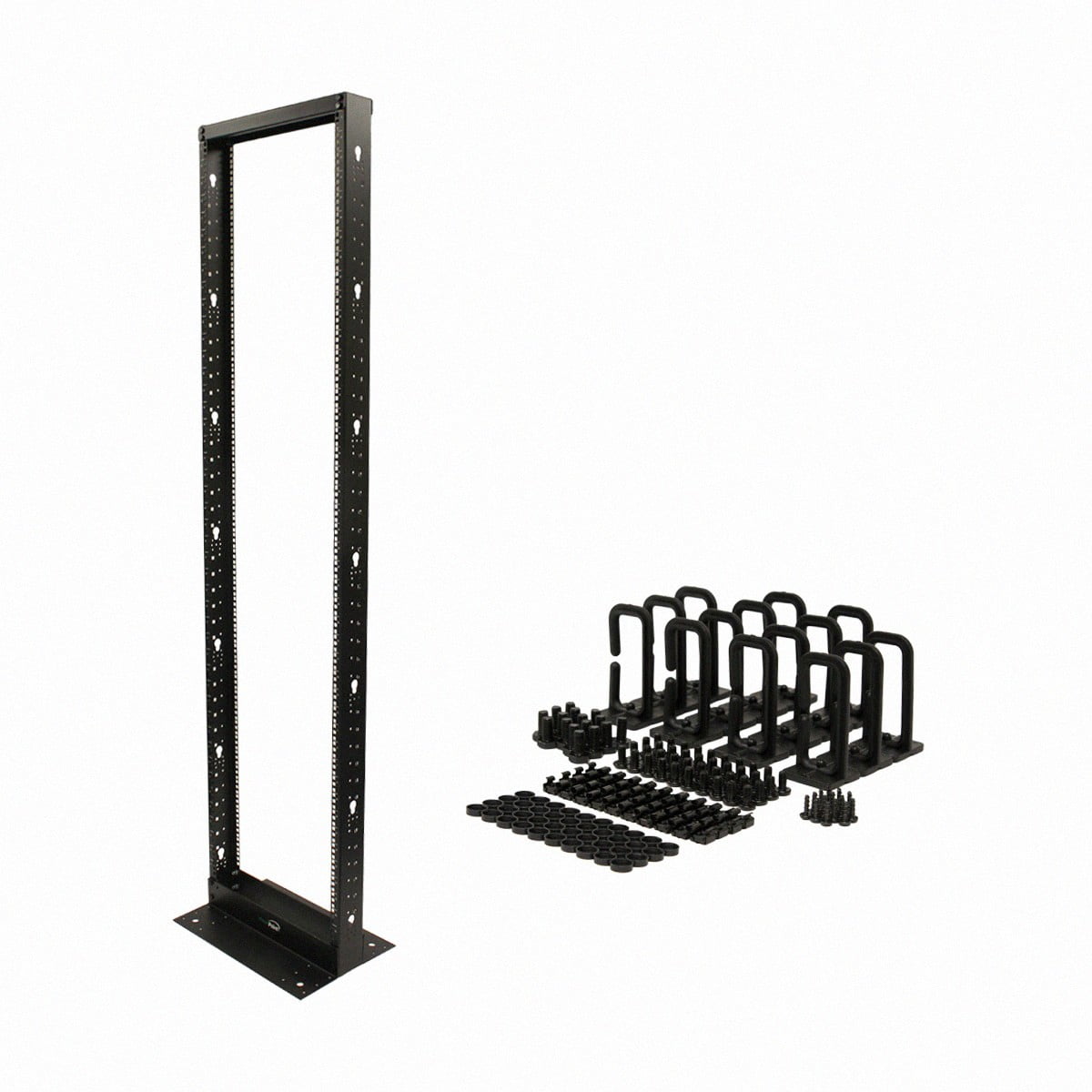 7ft Open Frame 19" 45U 2-Post Black IT Network Server Relay Rack 900lbs ...