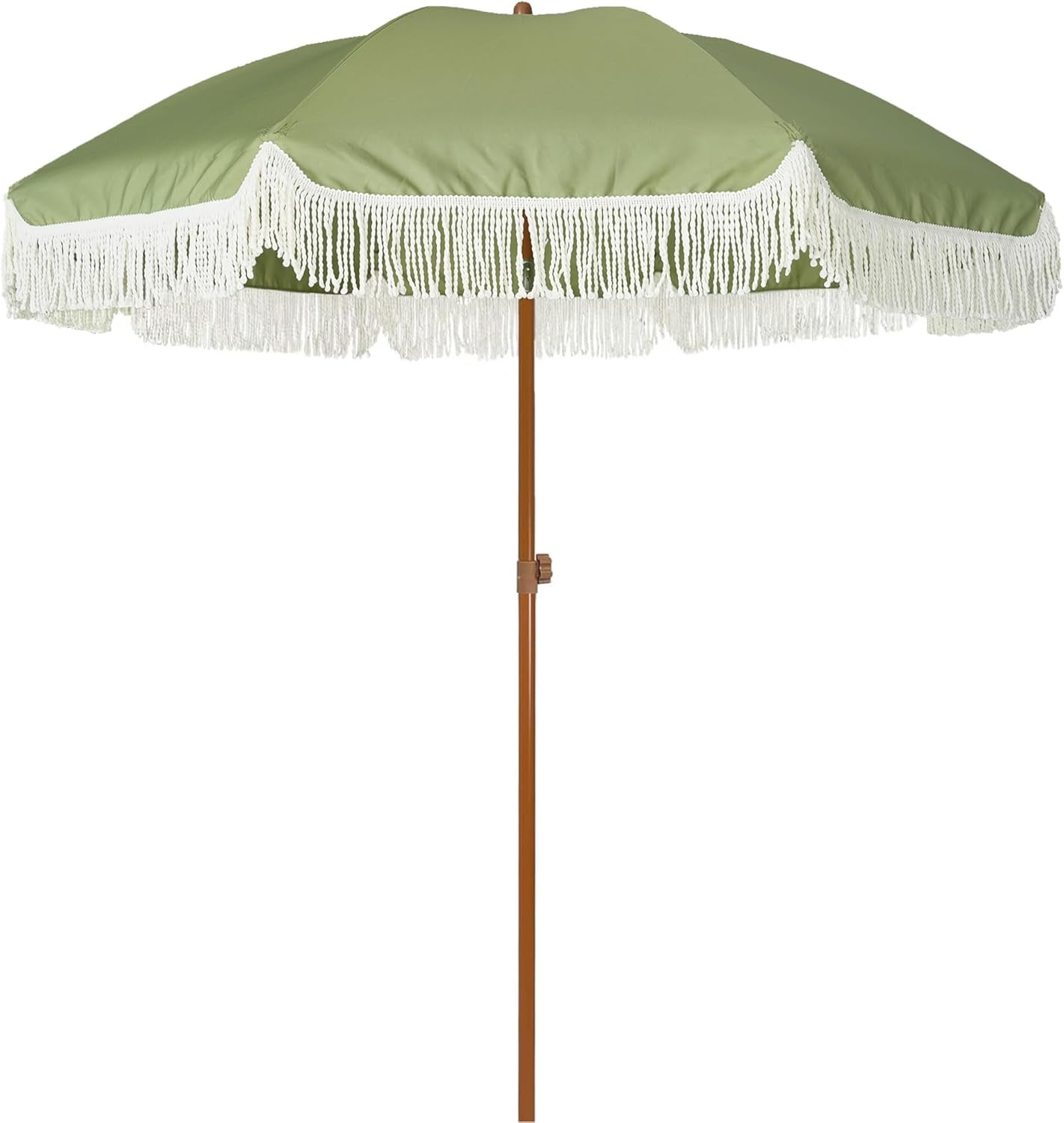 7ft Patio Umbrella with Fringe Outdoor Tassel Umbrella UPF50+ Premium ...