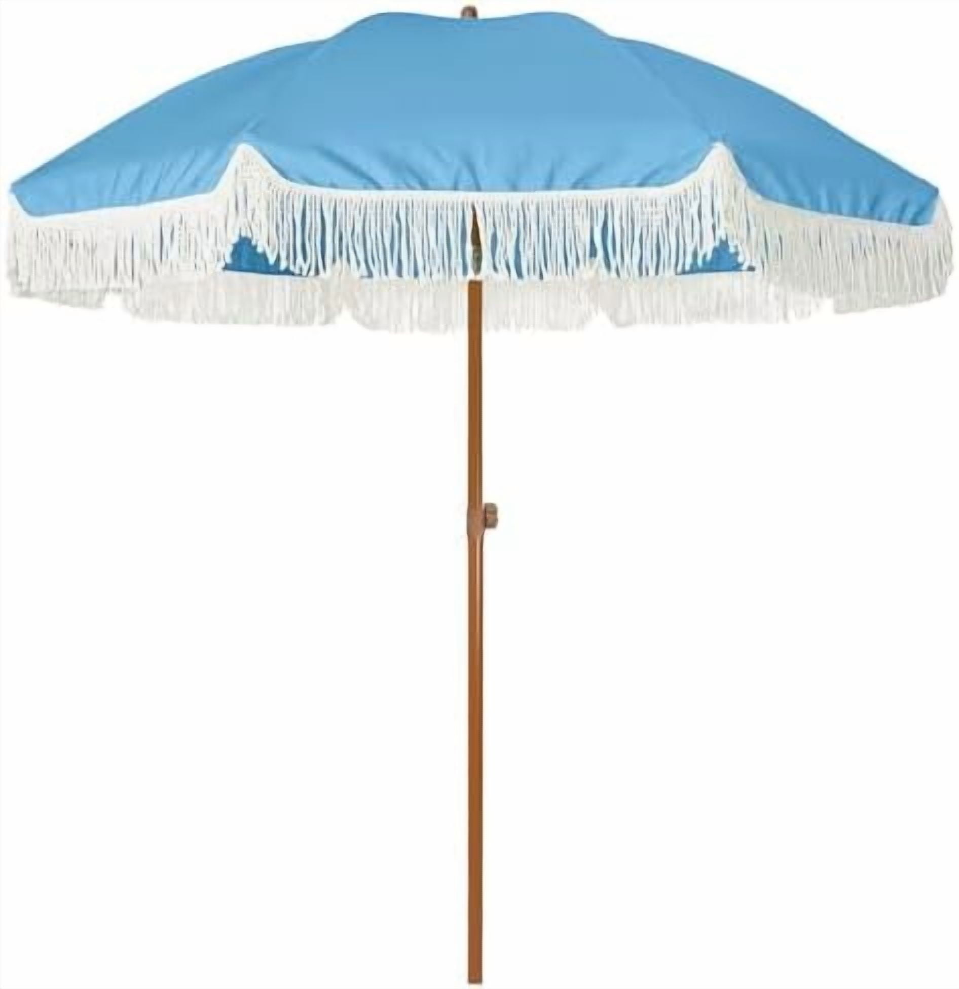 7ft Patio Umbrella with Fringe Outdoor Tassel Umbrella UPF50+ Premium ...