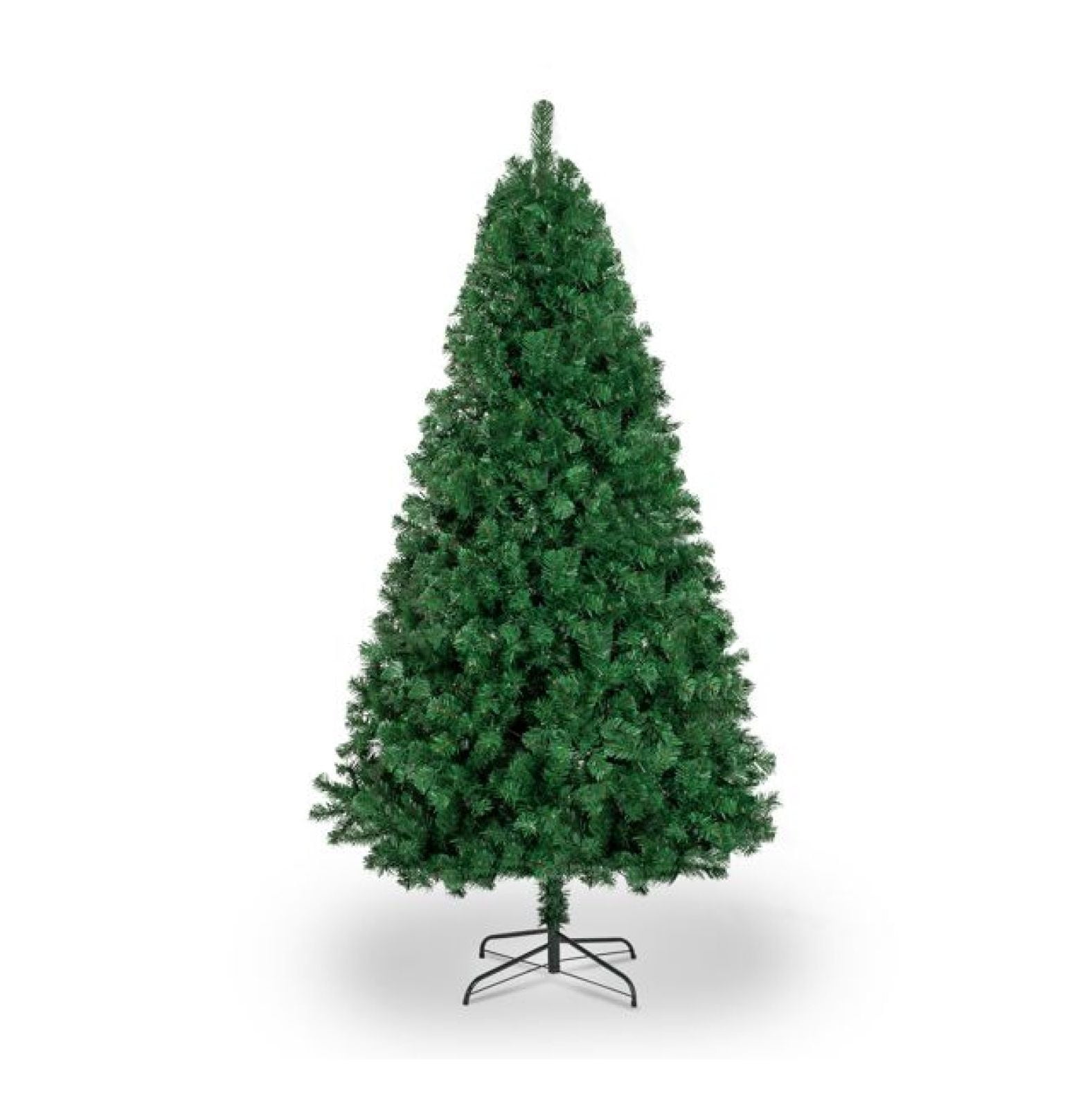 7ft Pre-Lit Half Tree with 230 LED Lights - PVC Branches & Iron Stand ...
